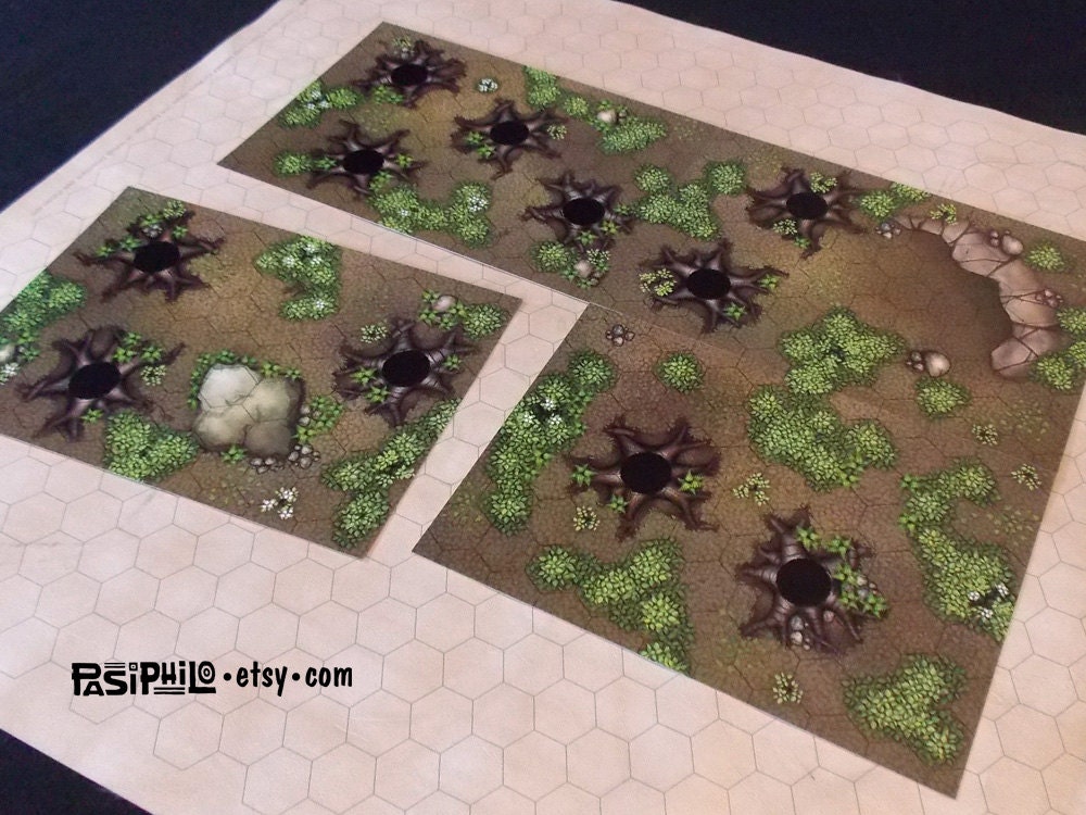 Tabletop RPG Forest Hex Grid Terrain Tiles Set #2 - Etsy Canada