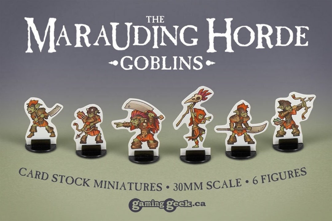 Goblins Card Stock Dnd Fantasy Gaming Miniatures - Etsy