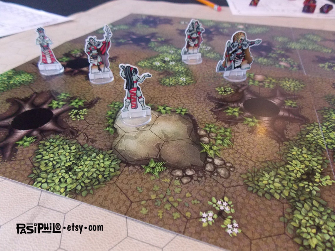 Tabletop RPG Forest Hex Grid Terrain Tiles Set 2 - Etsy Canada