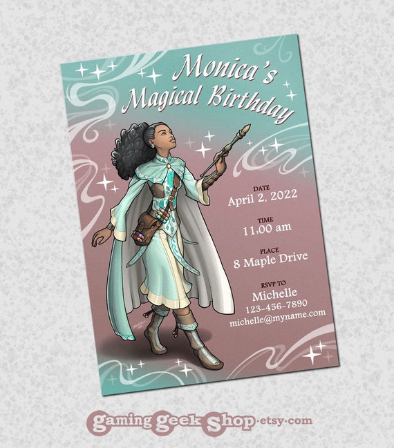 Magical Birthday Invitation for Girls Personalized Digital - Etsy