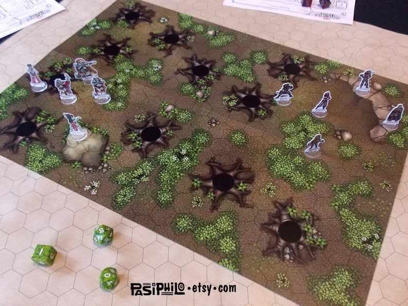 Tabletop RPG Forest Hex Grid Terrain Tiles Set #2 - Etsy Canada