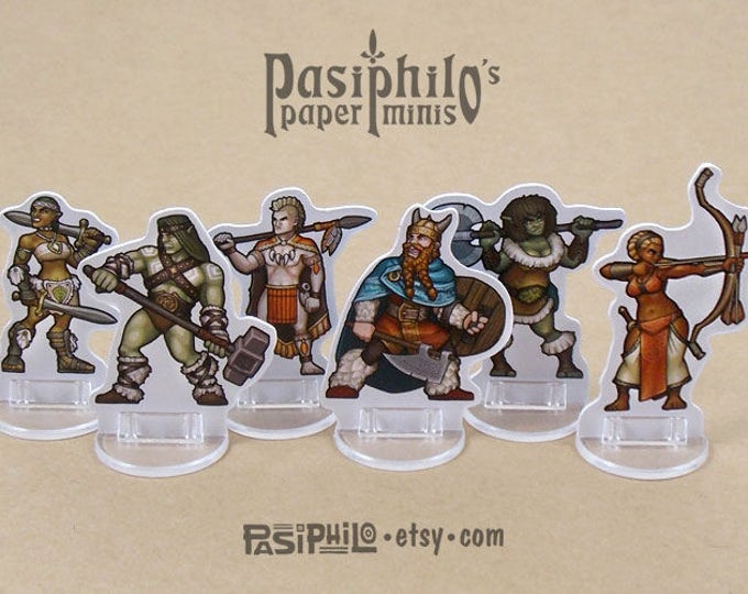 Player Character Barbarians 28mm Role-playing Game Miniatures - Etsy