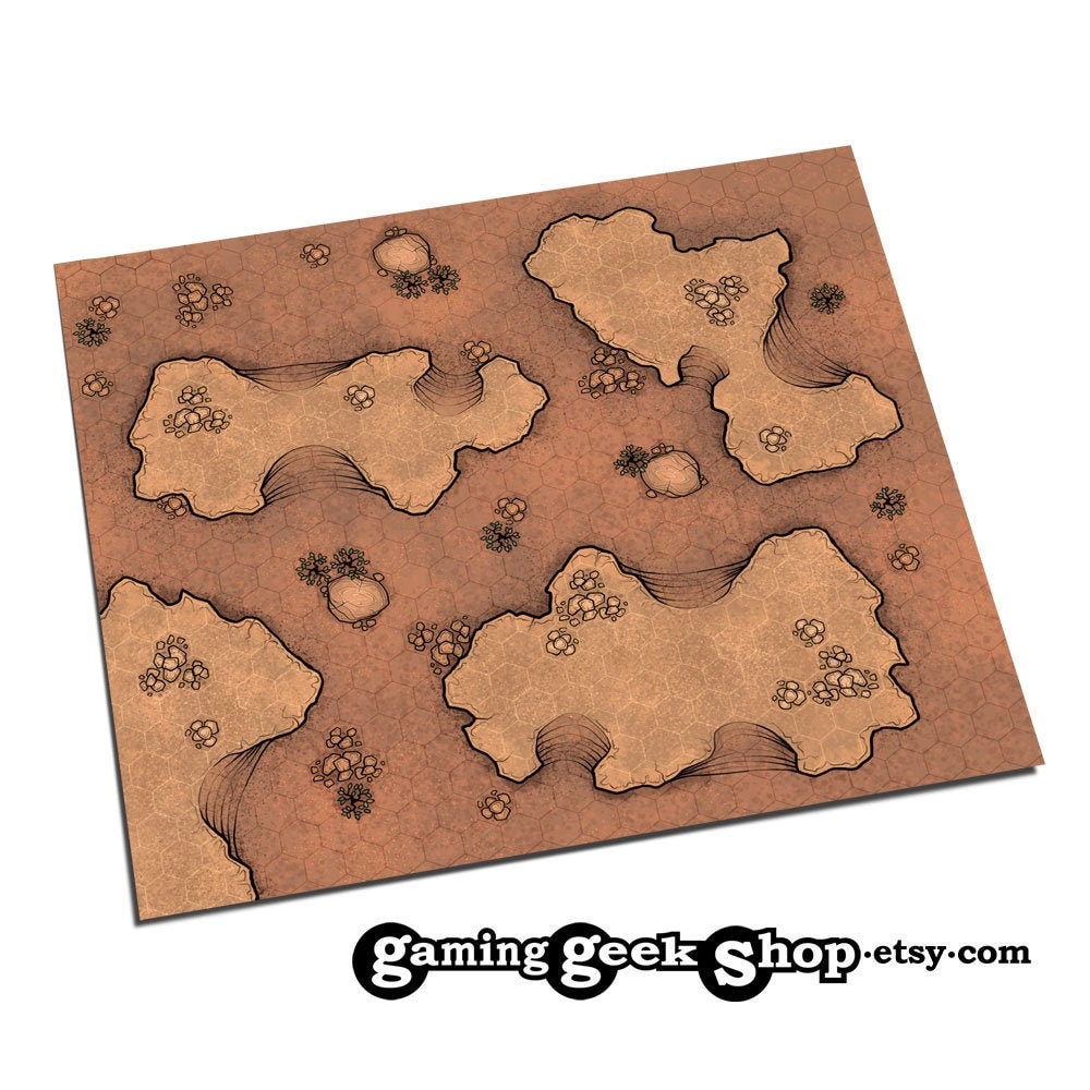 Desert Badlands Digital Download Printable Tabletop Gaming TTRPG Hex ...