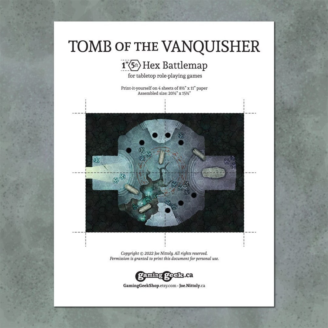 Tomb of the Vanquisher Digital Download Printable Tabletop Gaming TTRPG ...