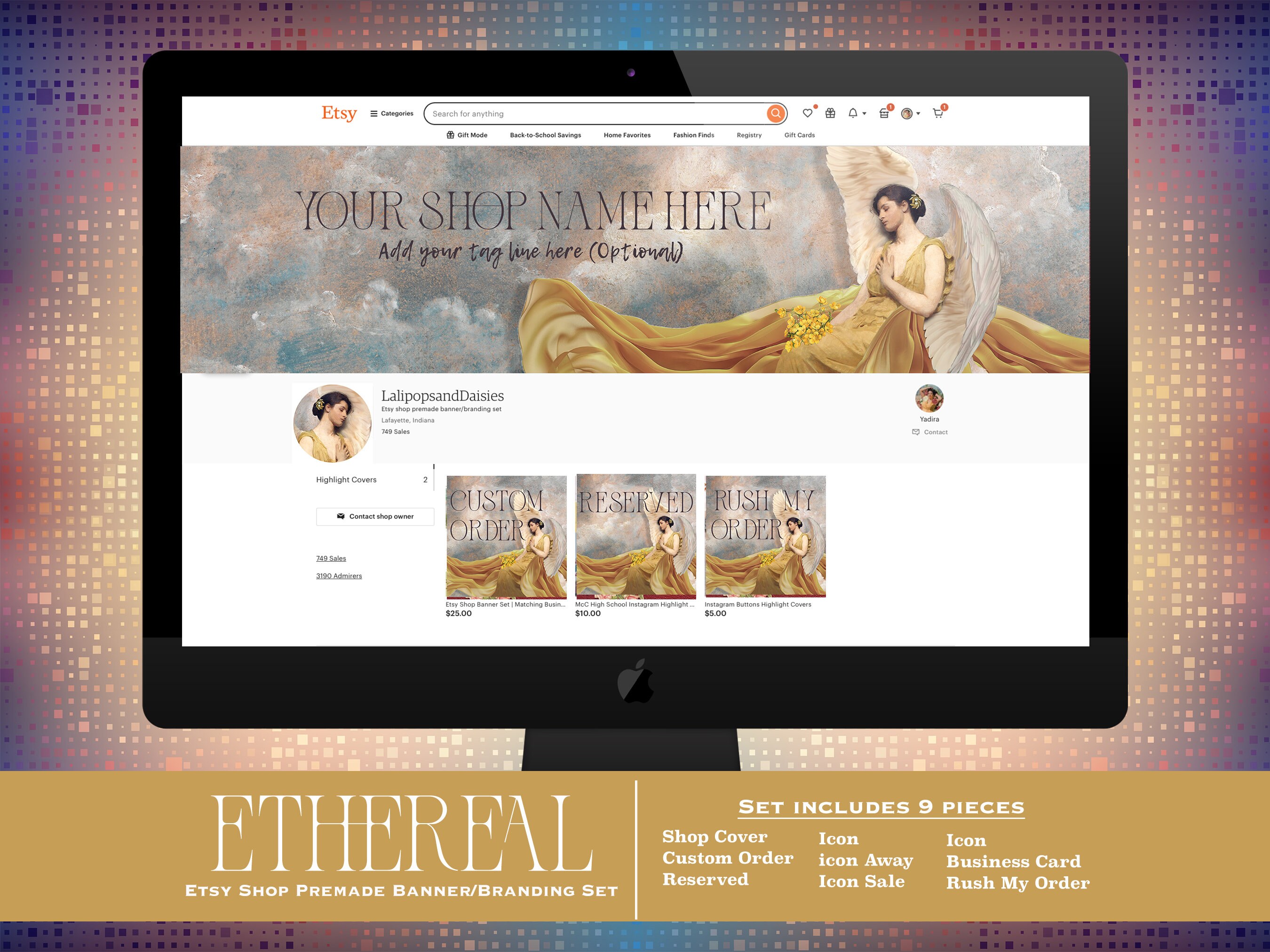 Etsy Shop Banner Set / Premade Banner Set / Etsy Graphics / Etsy ...