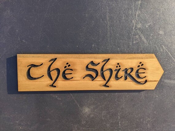The Shire Road Sign Lord of the Rings | Etsy