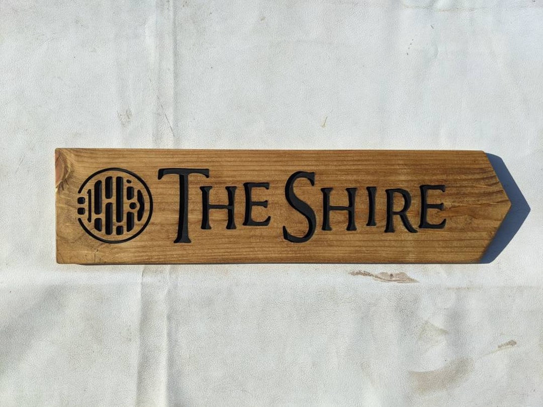 The Shire Road Sign, Lord of the Rings - Etsy