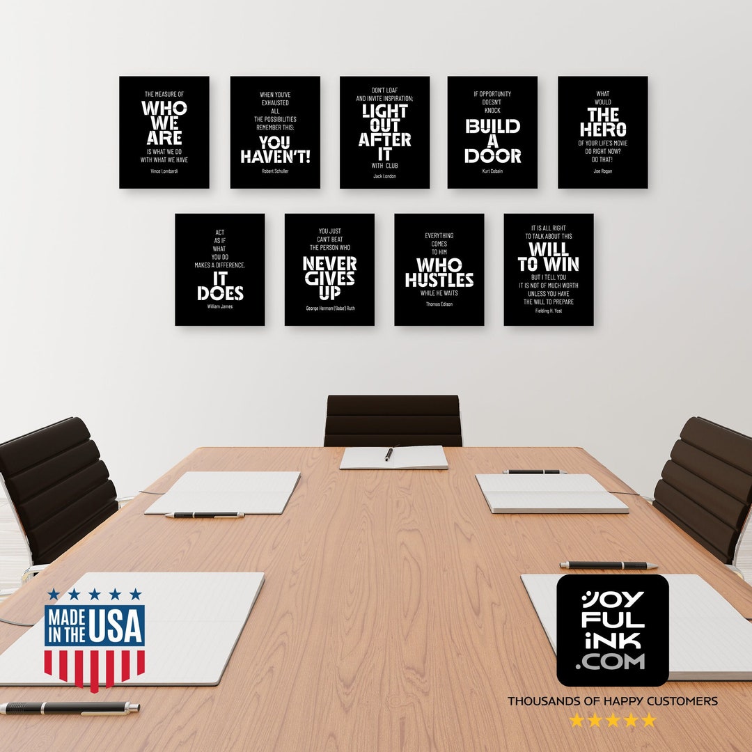 Motivational Quotes for Success. Print Set of 9: 11x14s. Inspirational ...