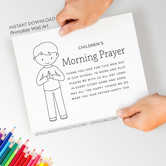 Boy Praying Coloring Page
