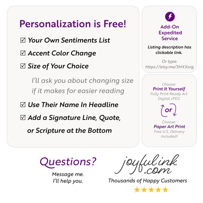 50 Things We Love About You. Paper Print OR Digital. 50th - Etsy Canada