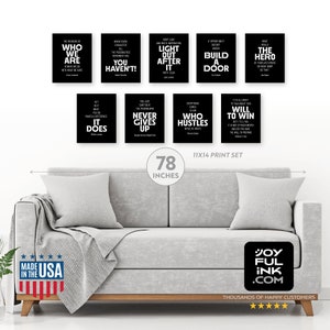 Motivational Quotes for Success. Print Set of 9: 11x14s. Inspirational ...