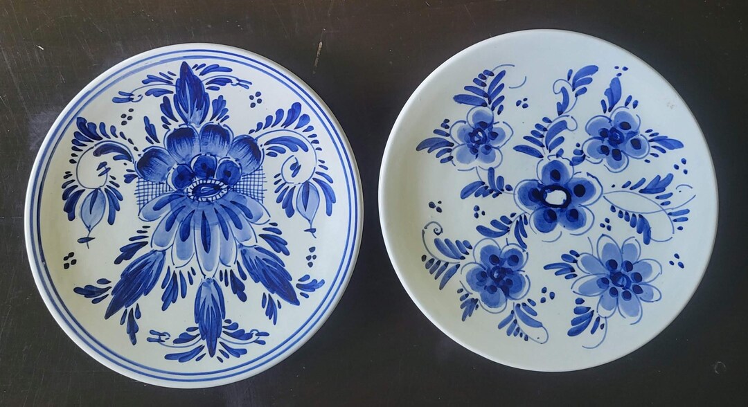 Two Small Delft Blue Plates (5in Diameter) (#16) - Etsy