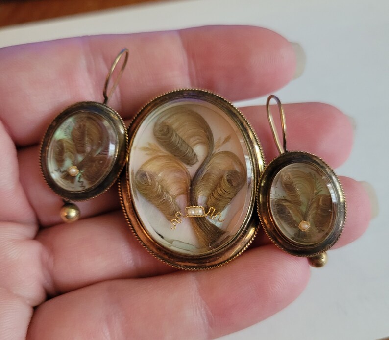 Memento Mori Large Pin With Portrait And Earrings Etsy