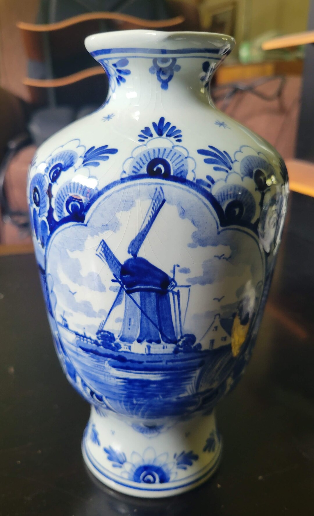 Herman Jansen Decanter (no Cork) Delft Blue and White From Holland (#1. ...