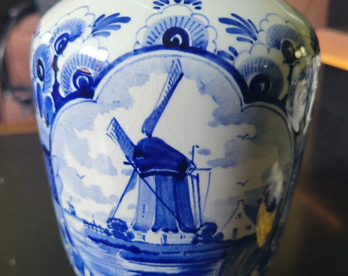 Herman Jansen Decanter (no Cork) Delft Blue and White From Holland (#1. ...