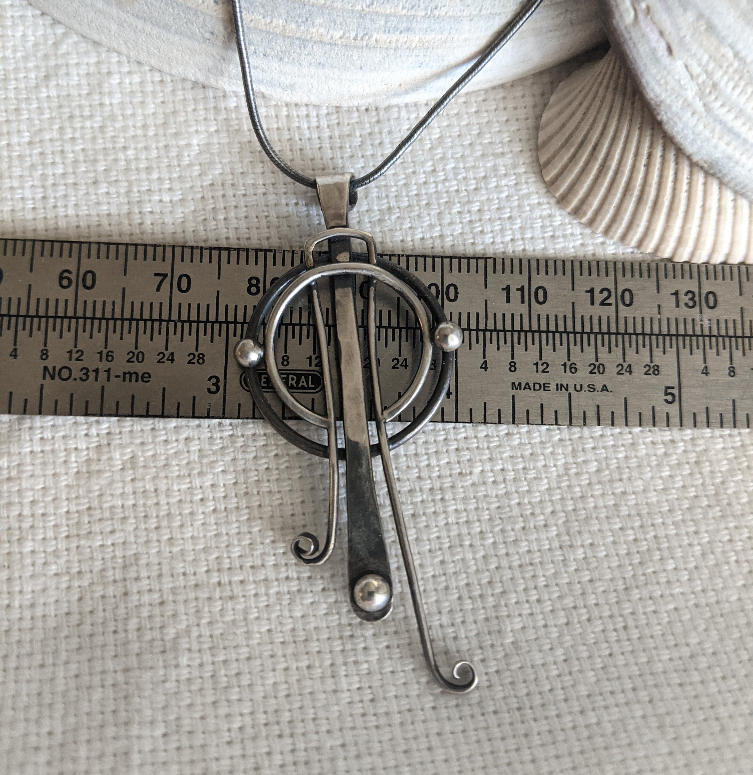 Forged Silver Pendant - Etsy