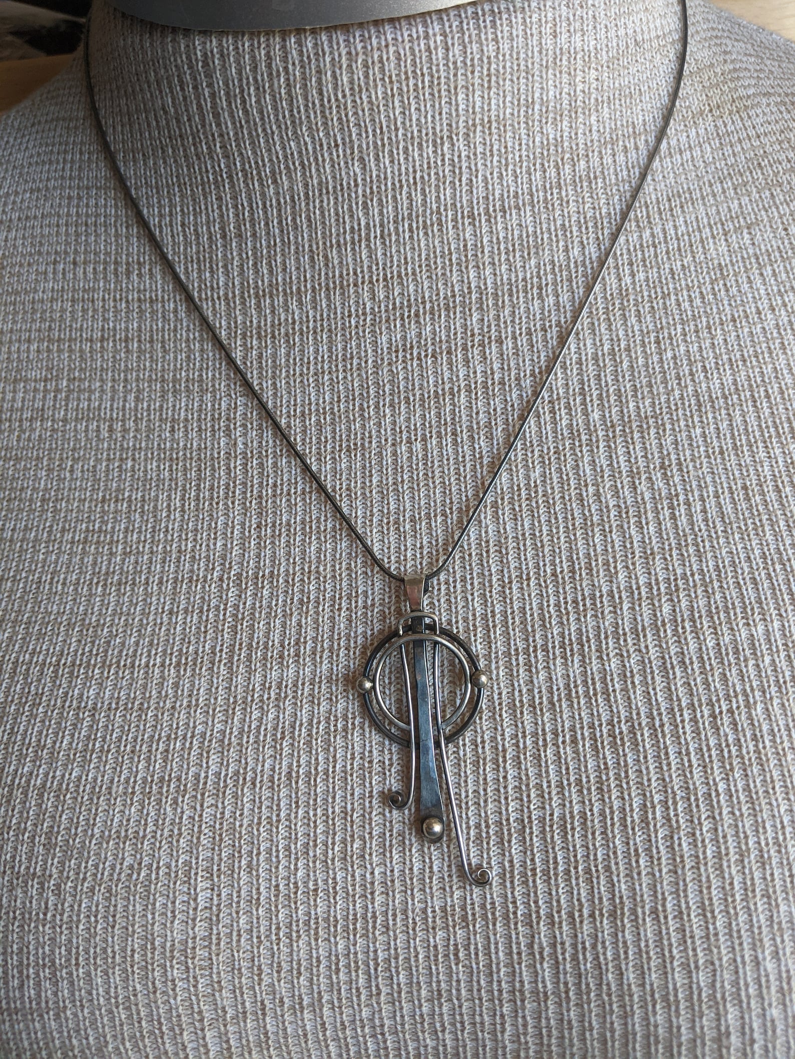 Forged Silver Pendant - Etsy