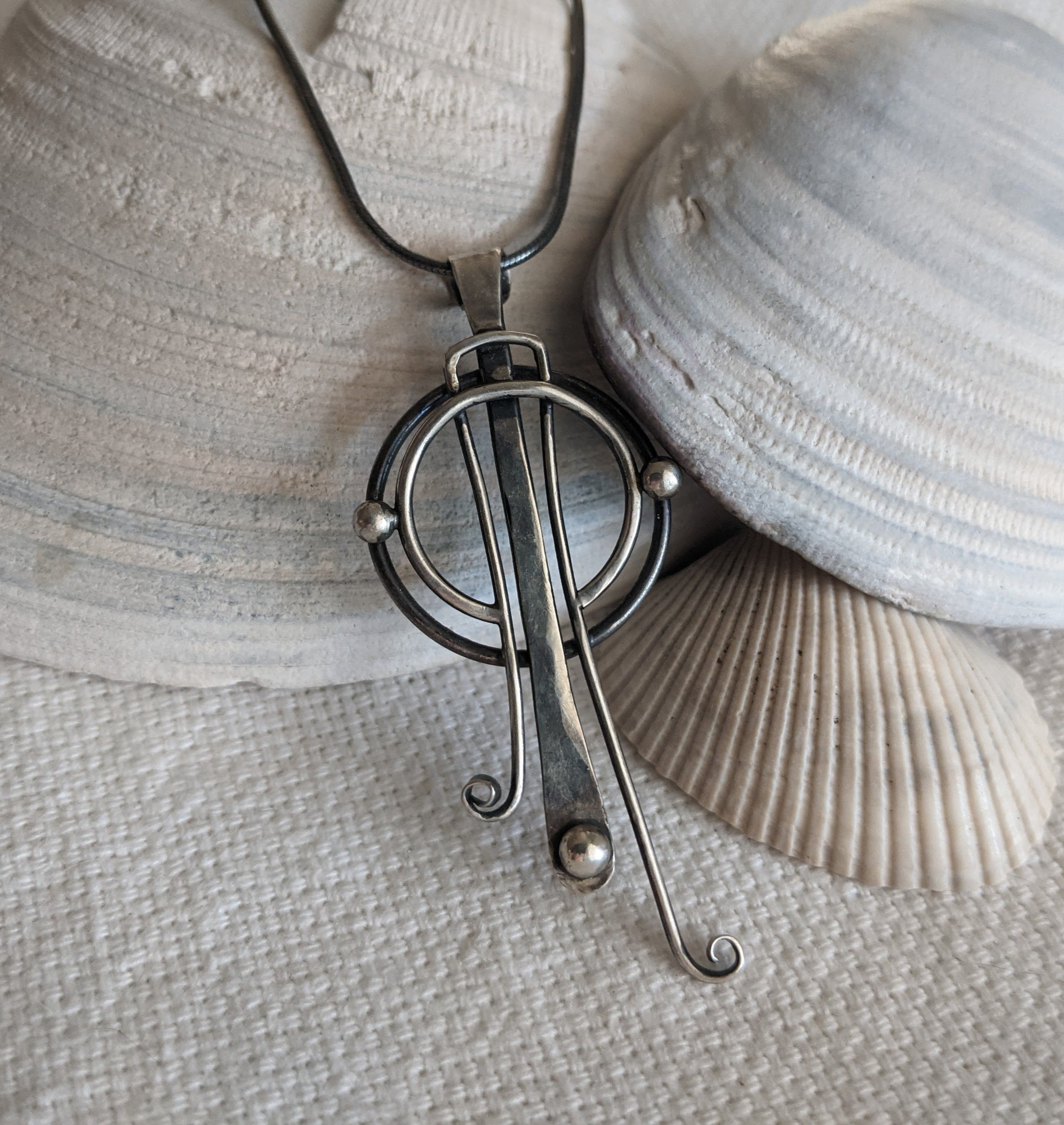 Forged Silver Pendant - Etsy