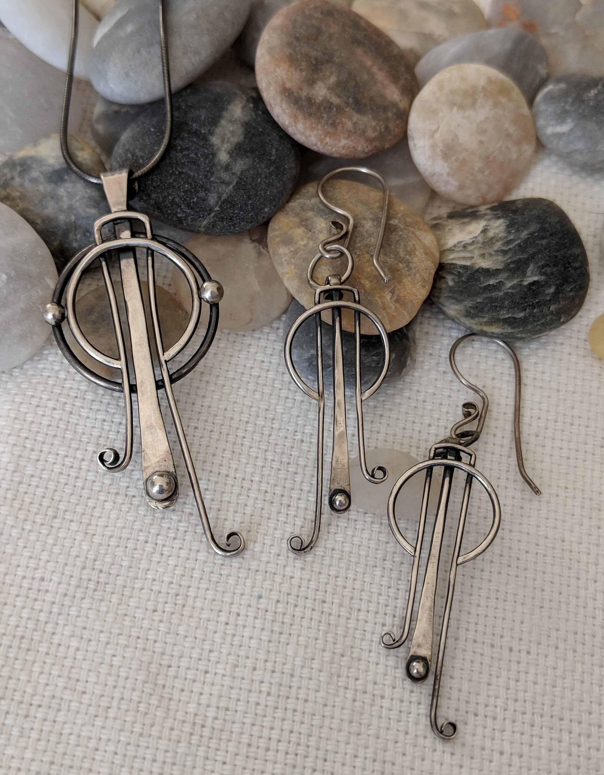 Forged Silver Pendant - Etsy