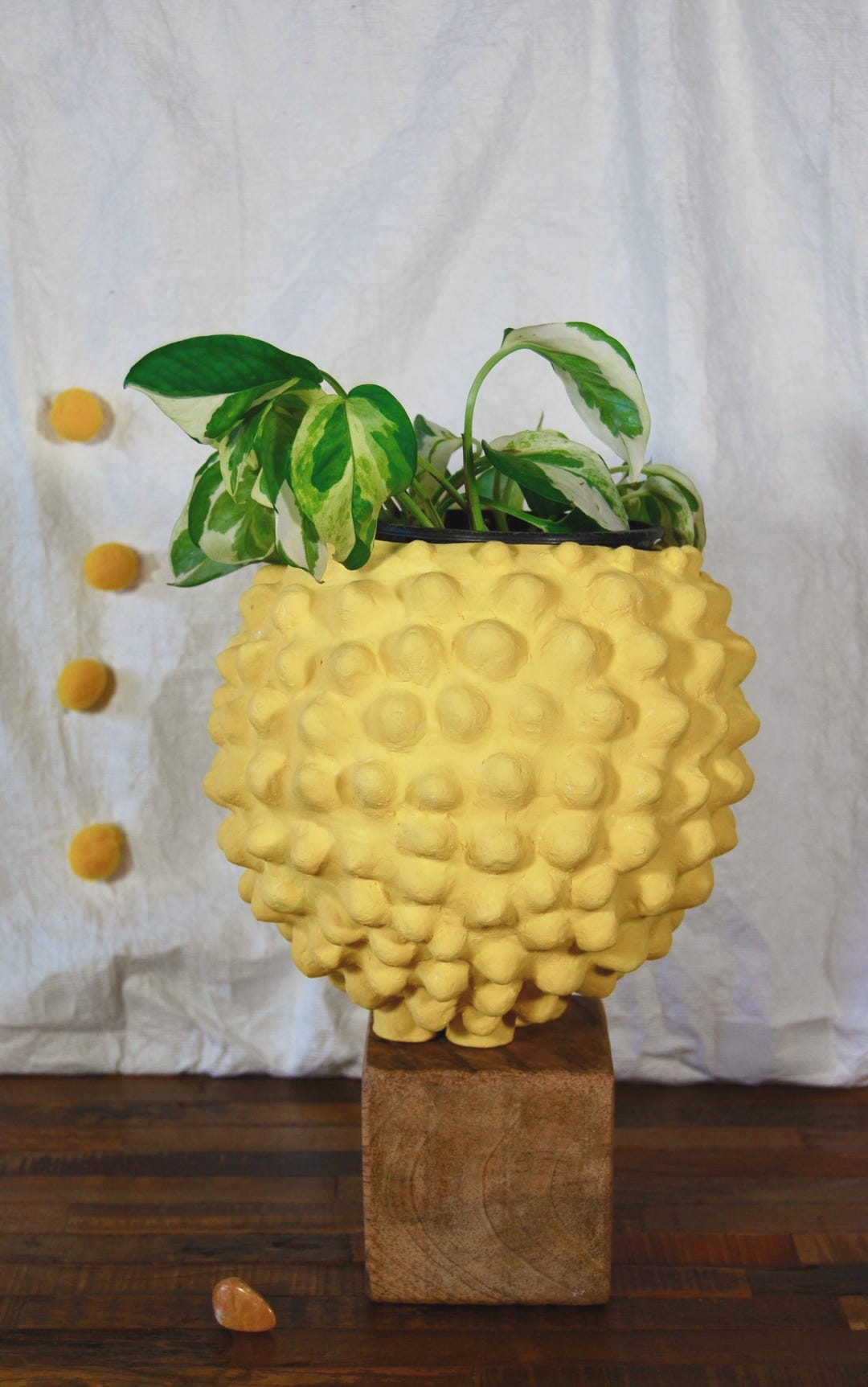Paper Clay Hand Sculpted Modern Bubble Vessel- African Lobi Inspired ...