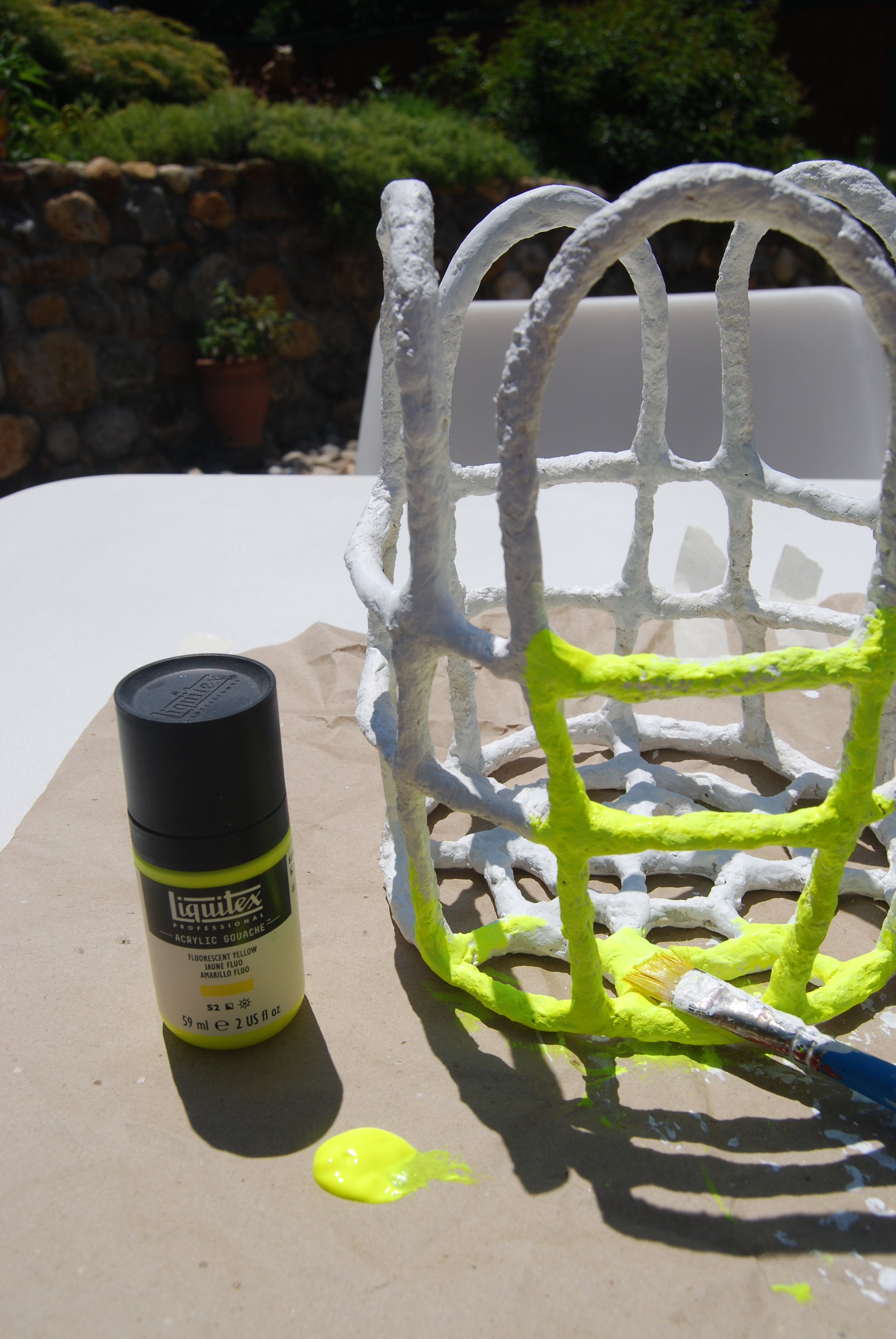 Clay Sculptural Basket Medium Florescent Yellow Sculpture Boho Decor - Etsy