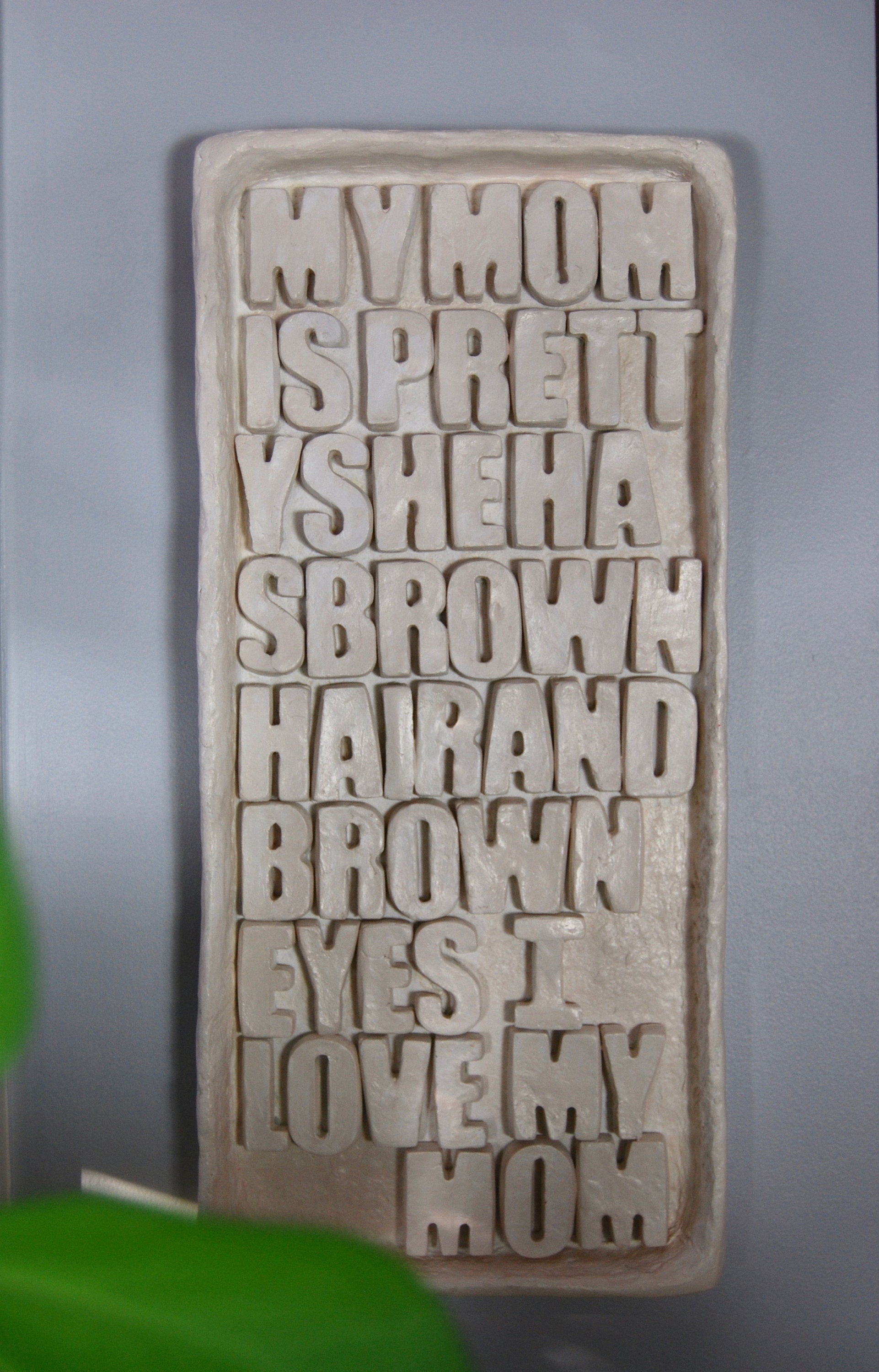 Hand Sculpted 3-D Word Panel Relief Art Inspiration Child - Etsy