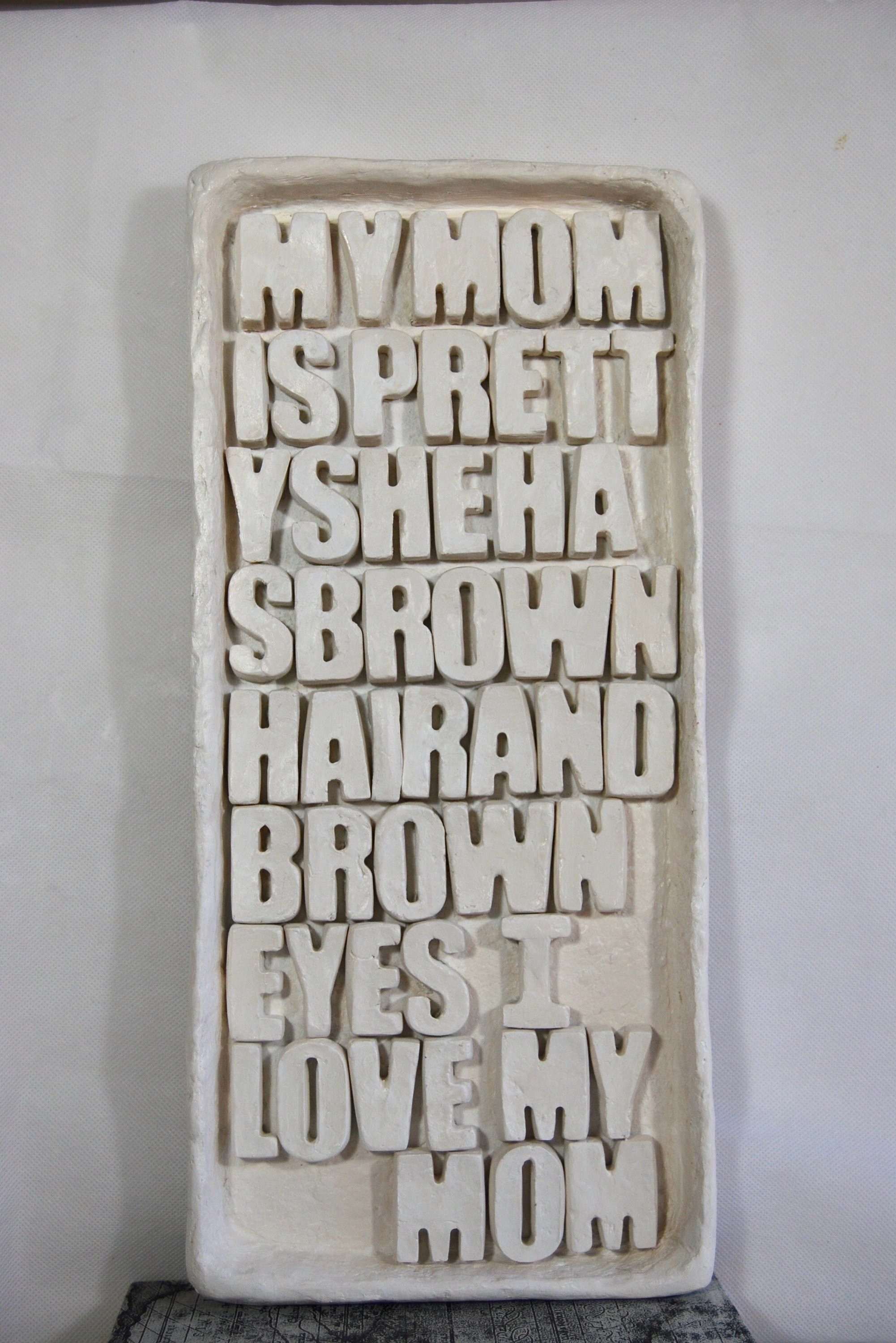 Hand Sculpted 3-D Word Panel Relief Art Inspiration Child - Etsy