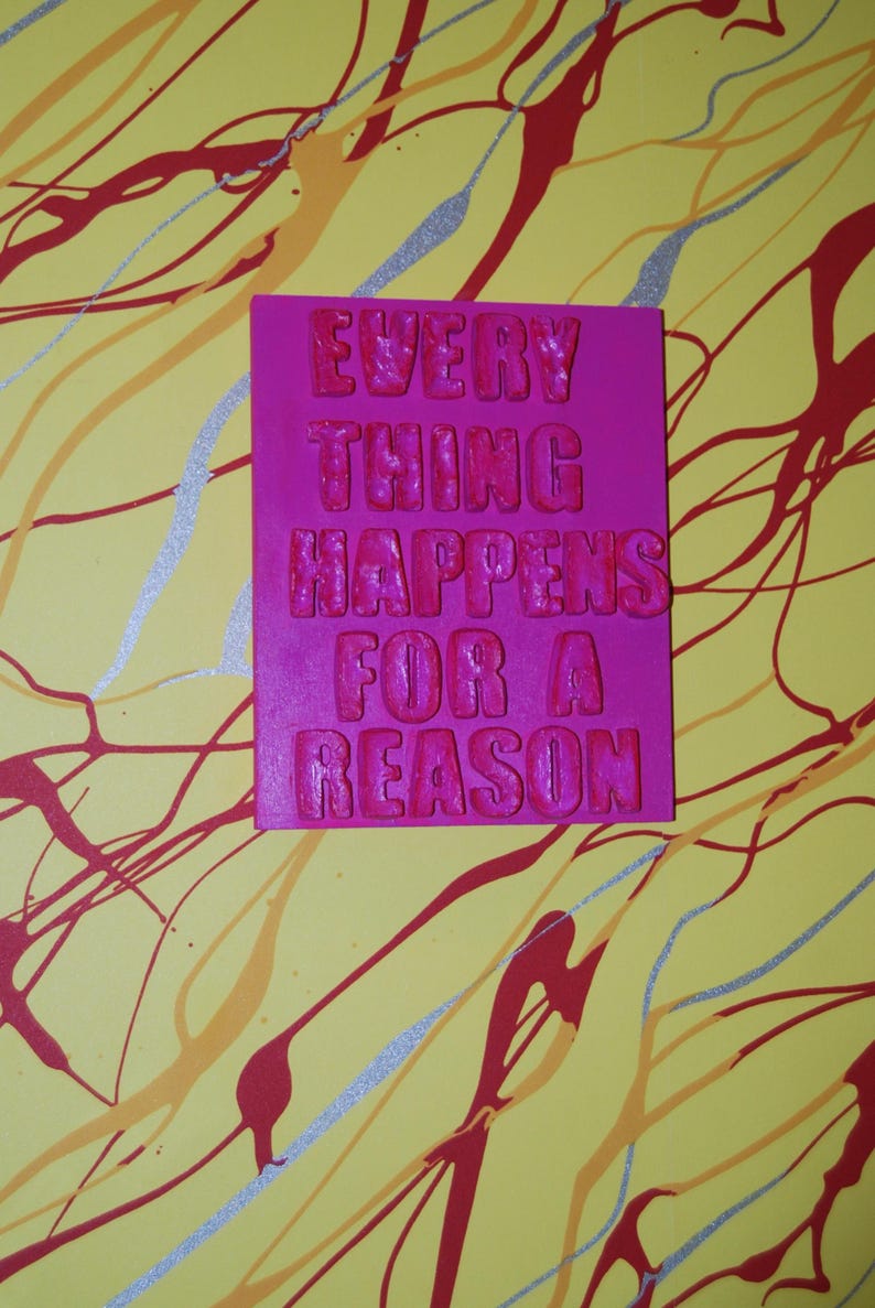 Hand Sculpted 3-D Word Panel- Typography Mixed Media Art Work- Child's ...