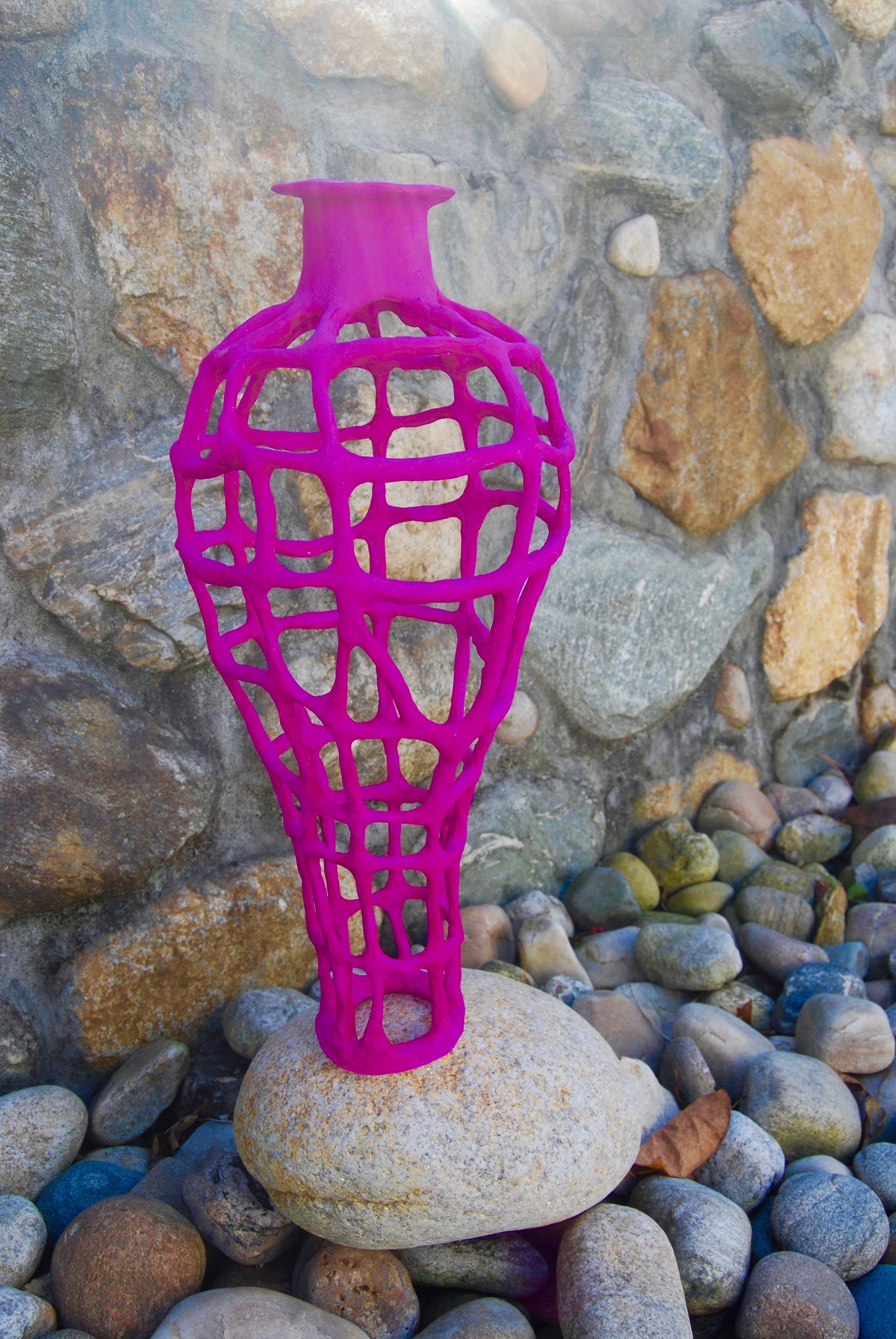 Wire Clay Vessel Clay Sculptural Vase Contemporary Decor - Etsy