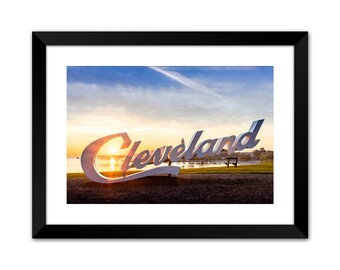 Cleveland Script Wall Sign | Etsy