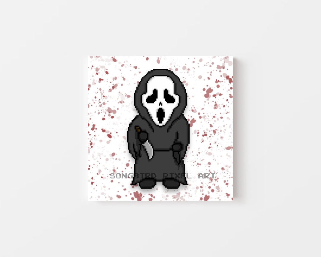 Masked Killer Pixel Canvas - Etsy