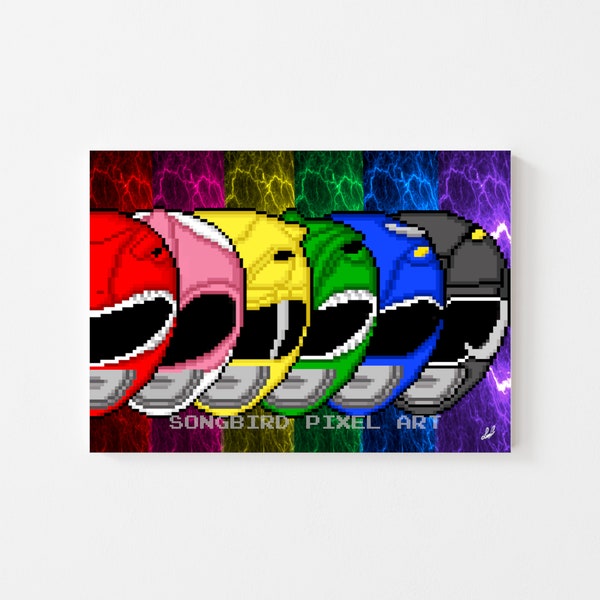 Power Rangers Pixel Art - Etsy