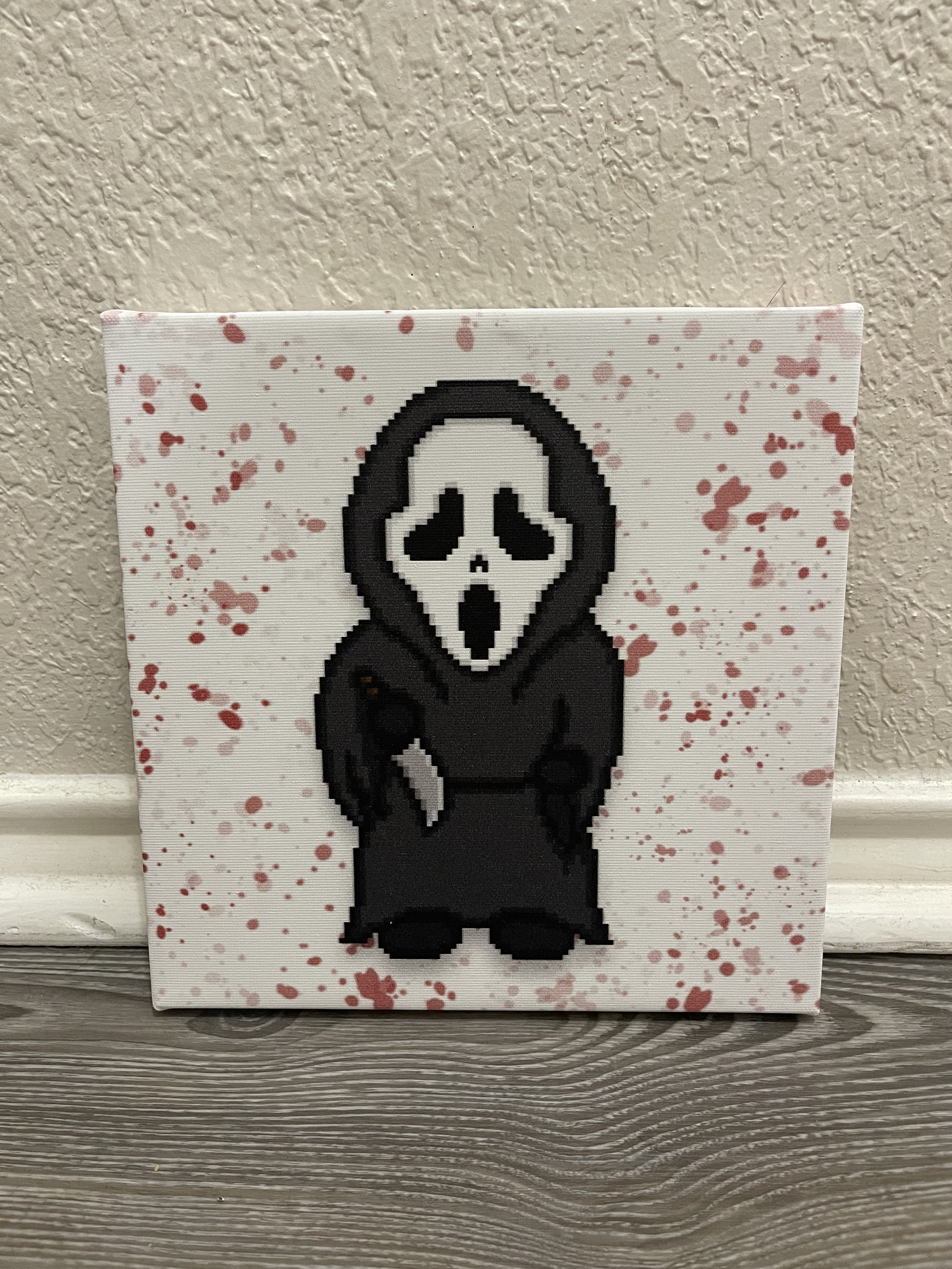 Masked Killer Pixel Canvas - Etsy