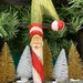 Hand Carved Santa Ornament With A Candy Cane Beard - Etsy