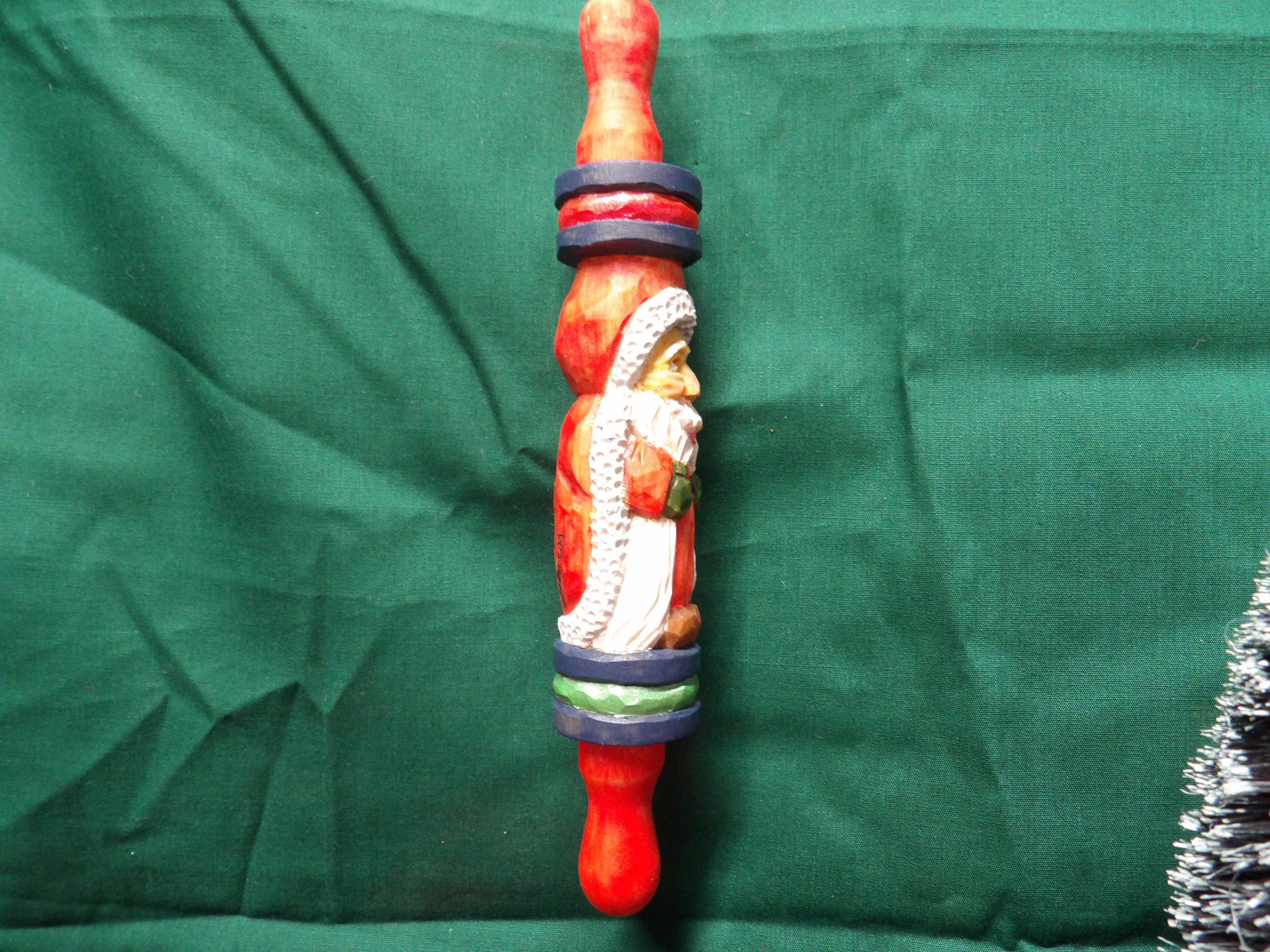 Hand Carved Full Body Santa in A Craft Rolling Pin - Etsy