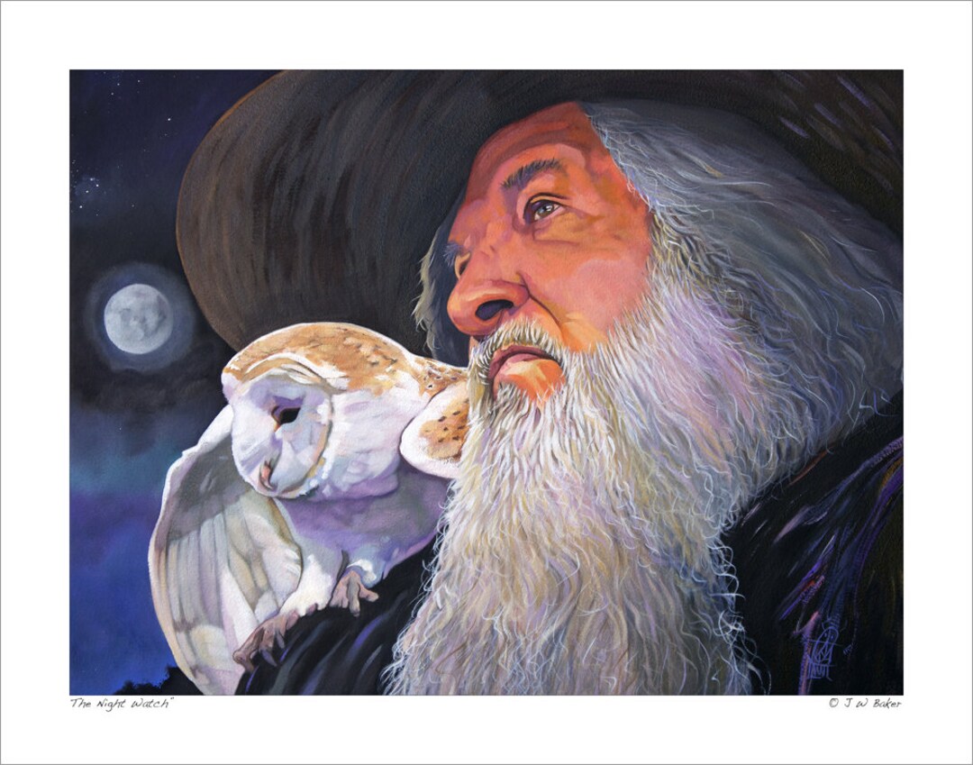Wizard and Owl - "the Night Watch" - Fantasy Art / Illustration ...