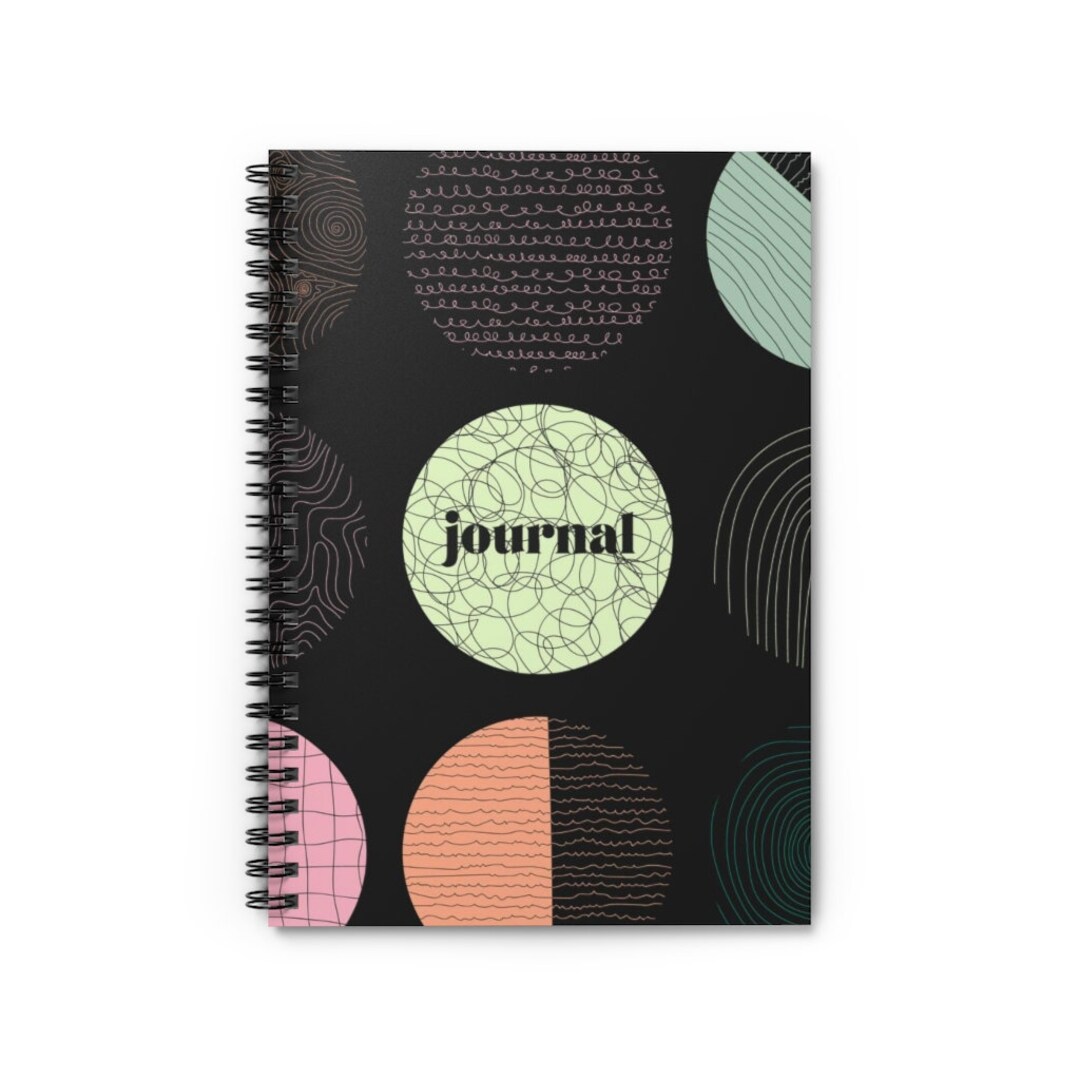 Black Geometric Orb "journal" Spiral Notebook/diary/journal - Ruled ...