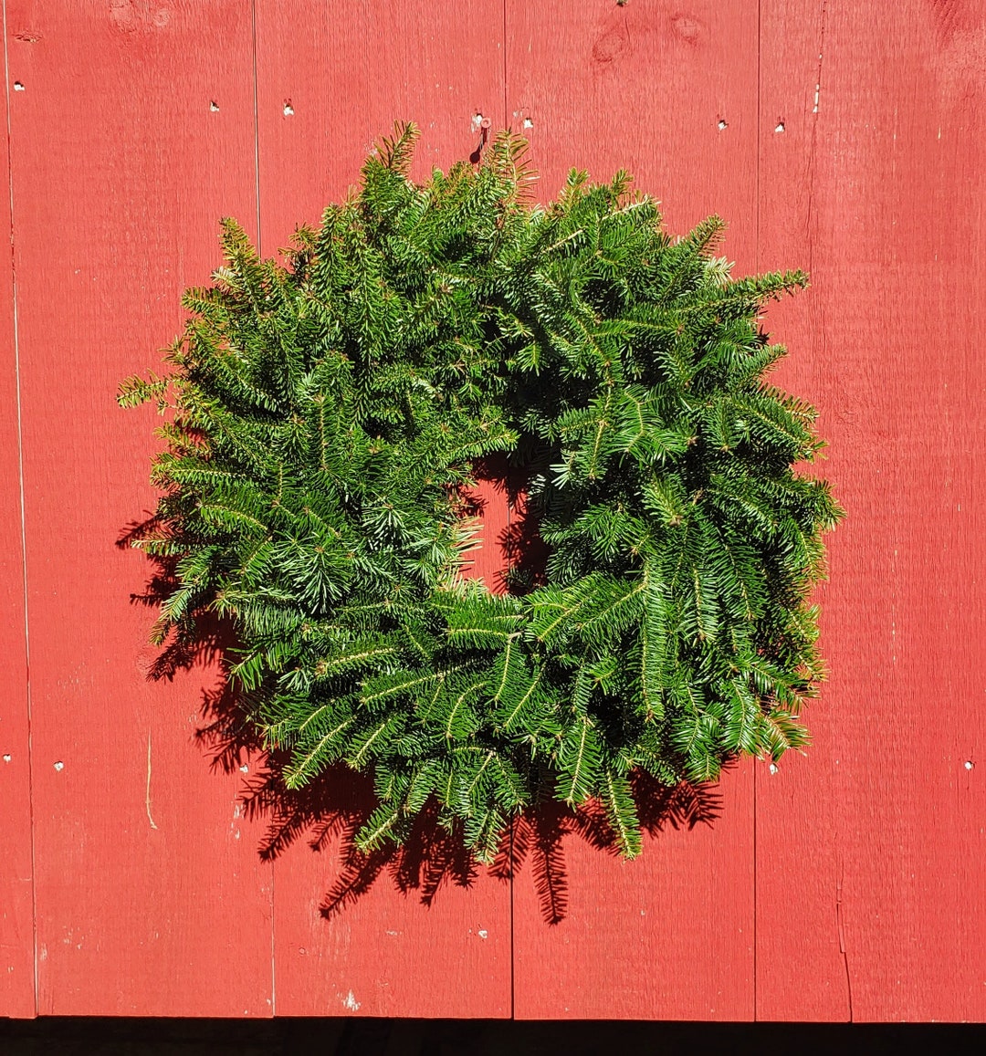 Handmade Holiday Fresh Balsam Wreath (plain) Christmas Wreath - Etsy