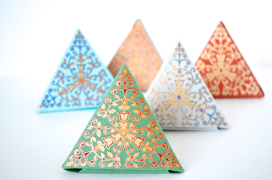 Set of 5 Small Ornate Gift Boxes, Wedding Gift Box, Wedding Favor Box ...