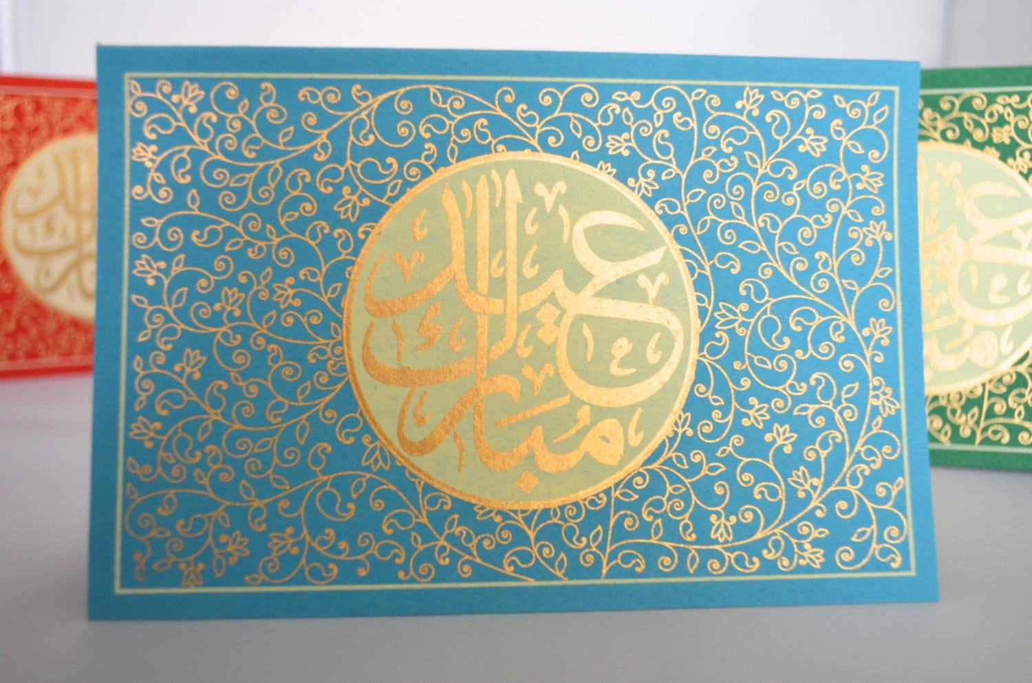 Set of 5 Eid Mubarak Cards With Envelopes, Eid Card Set, Diwali Gift ...