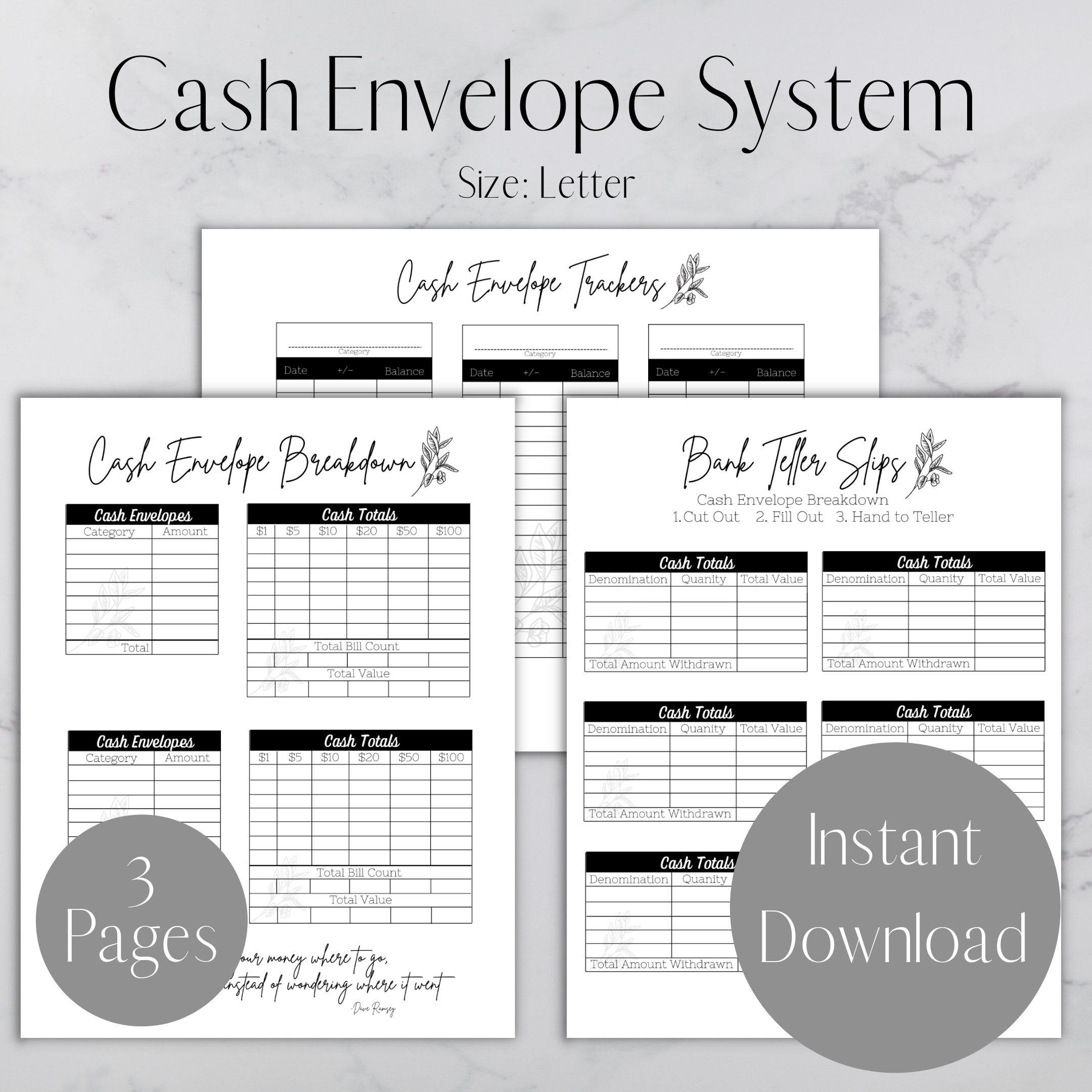 Expense tracker envelope printable - trendsfert