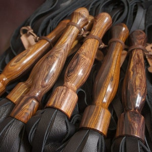 Leather Flogger: Cocobolo Wood Handle - Etsy