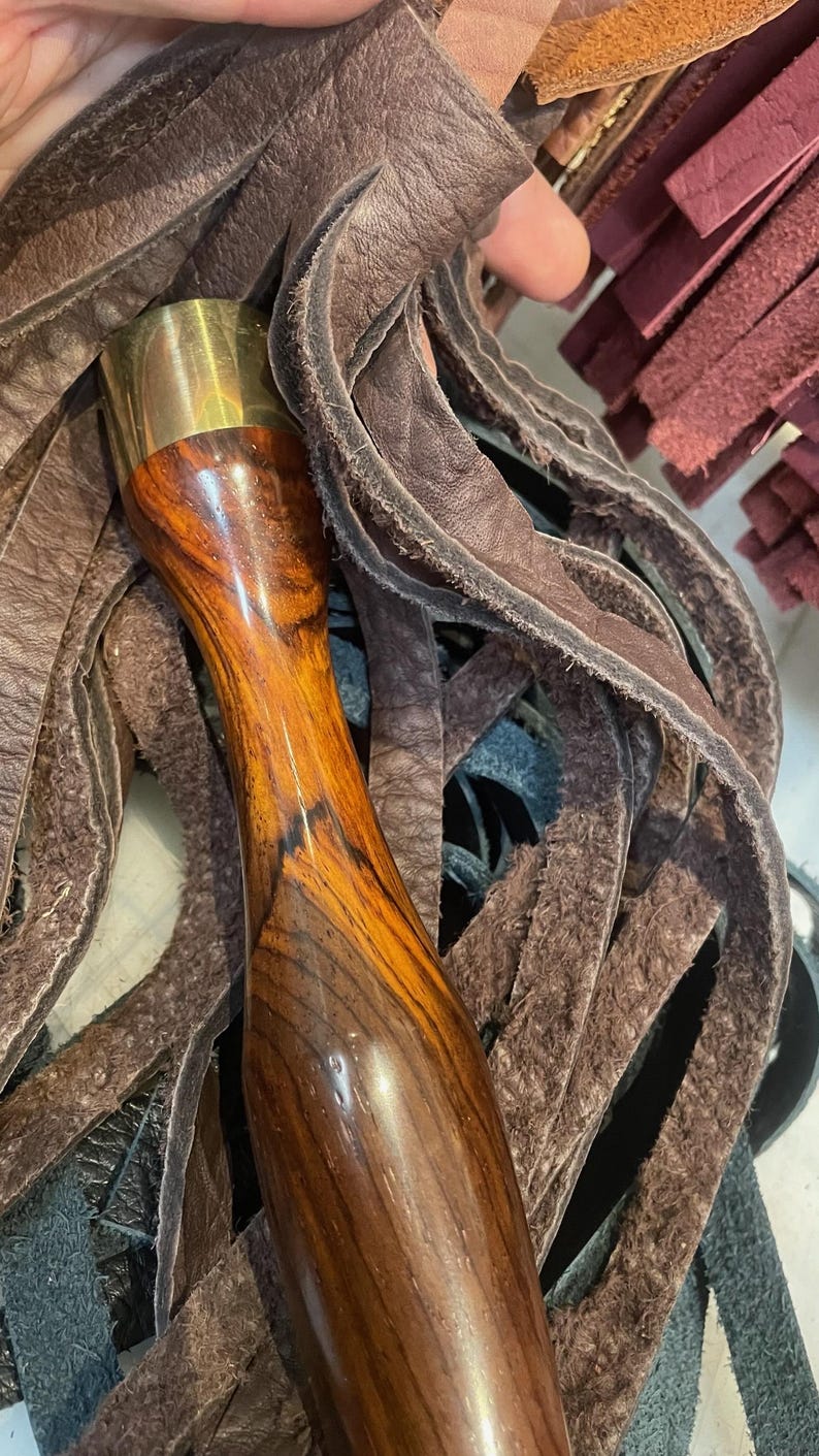 BDSM Flogger: Brass and Cocobolo Wood Handle - Etsy