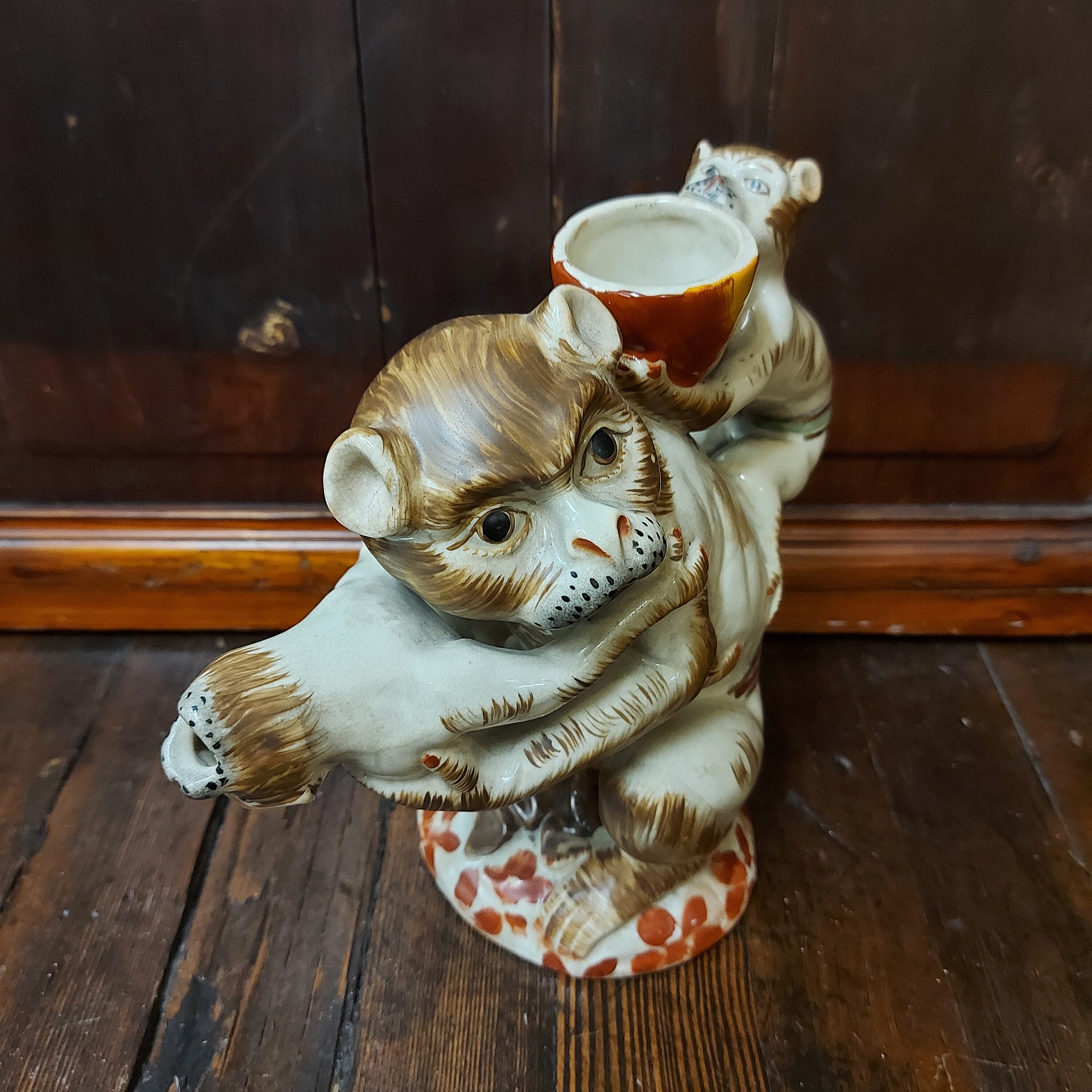 Vintage Monkey Ewer by Edmé Samson 1810-1891, Copy of Meissen, Mid ...