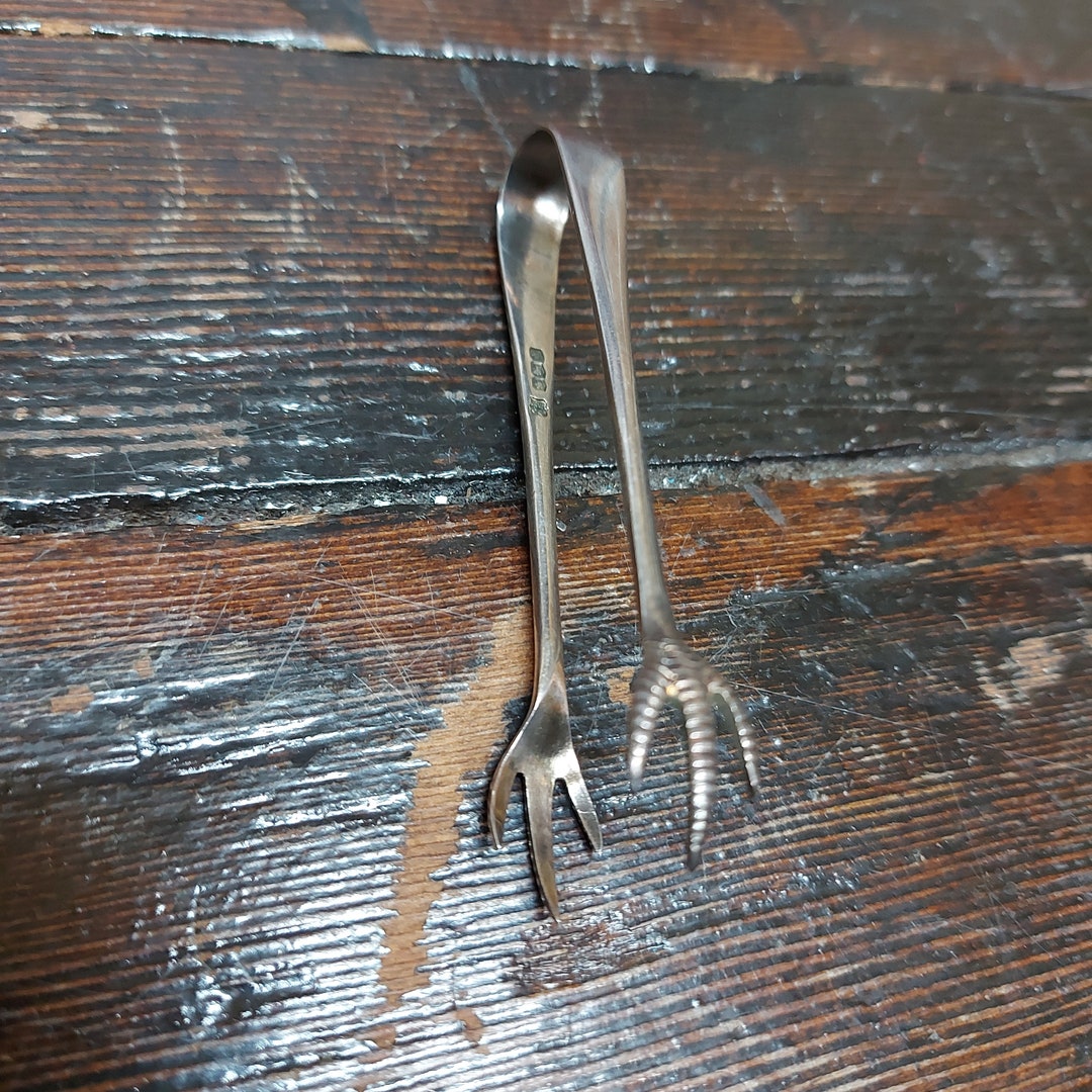 Vintage 1921 Sterling Silver Sugar Tongs, Sheffield, England, Claws ...