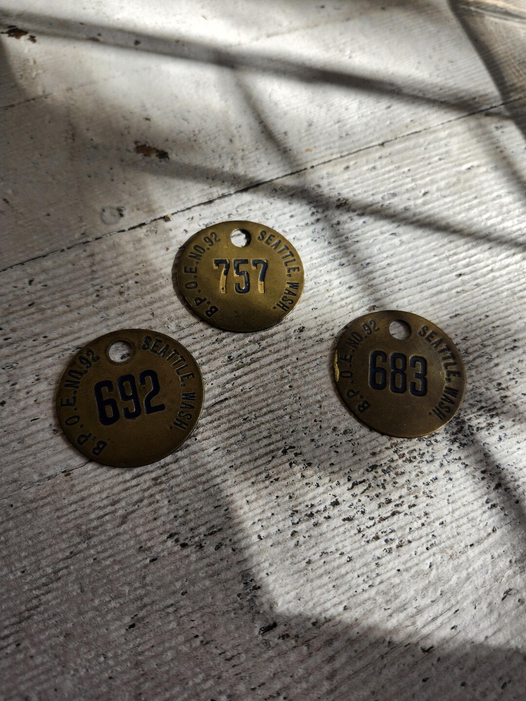 Vintage Old Collectable Brass License Tags Seattle Washington USA - Etsy