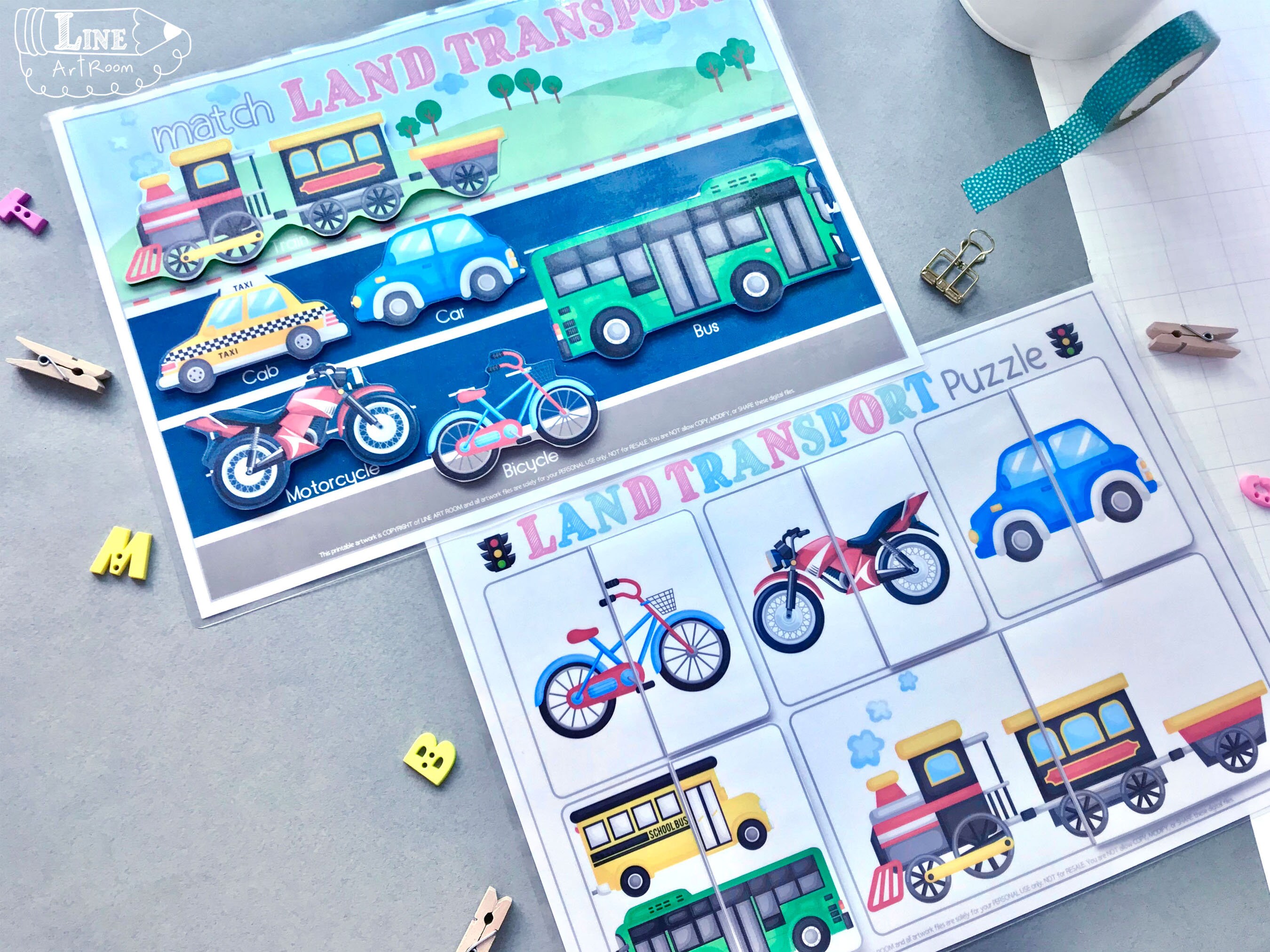 Transportation Learning Binder as Downloadable Toddler Activities ...
