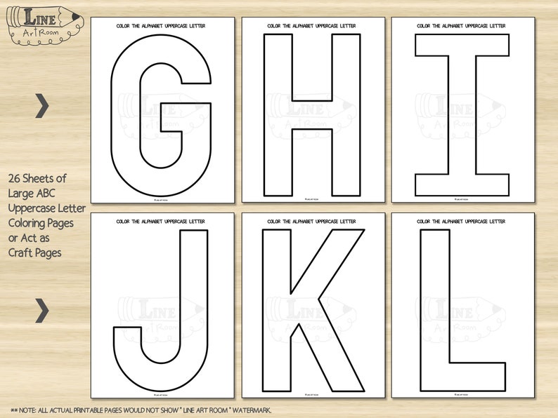 Páginas para colorear de letras mayúsculas del alfabeto grande para ...