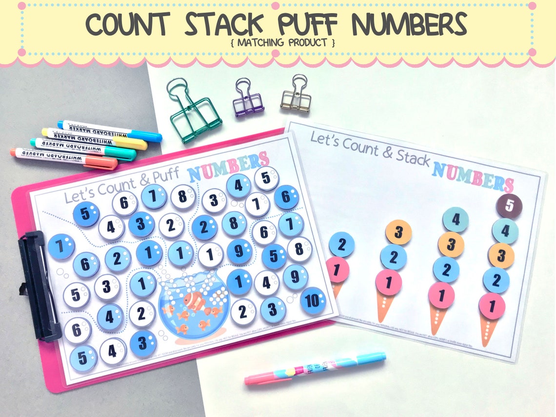 Counting Fingers Number Matching Printable Toddler Activity - Etsy