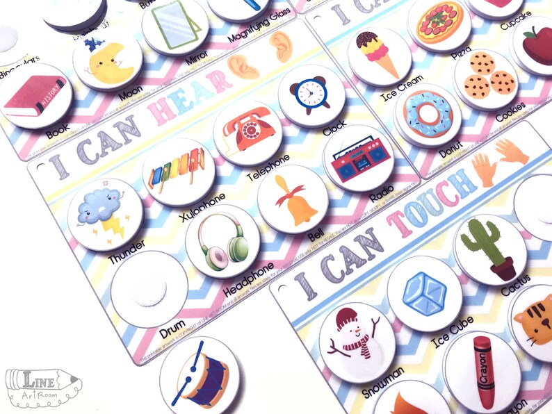 Five Senses Sorting Activity Cards. Body Puzzle. Body Parts Busy Book ...